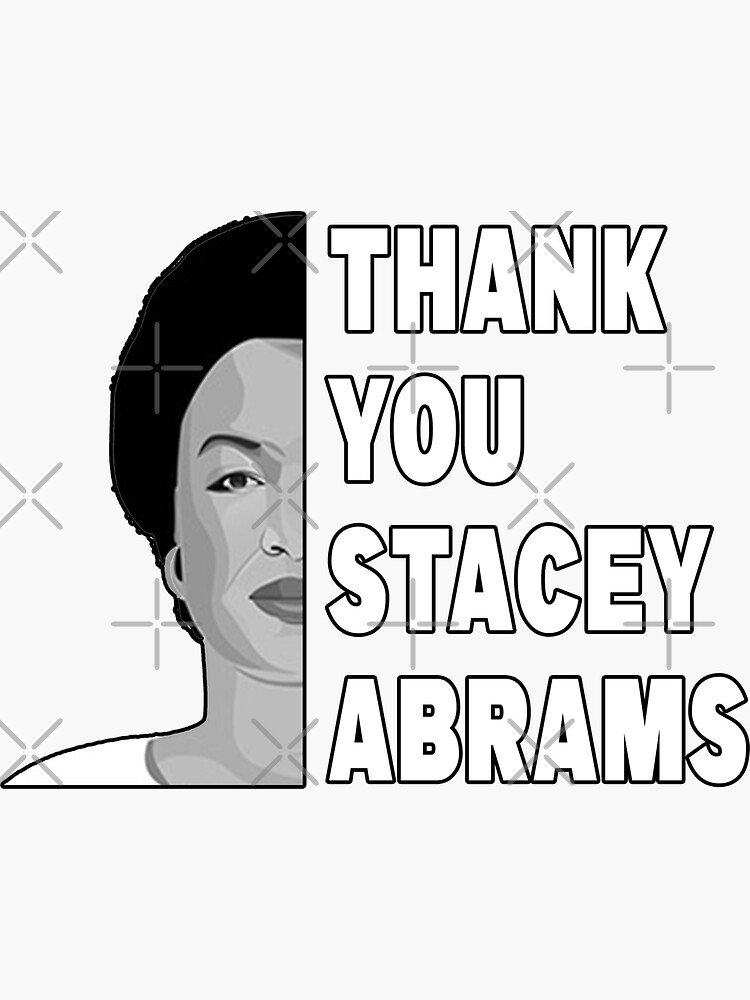 "Thank You Stacey Abrams" Sticker for Sale by Imadovic | Redbubble