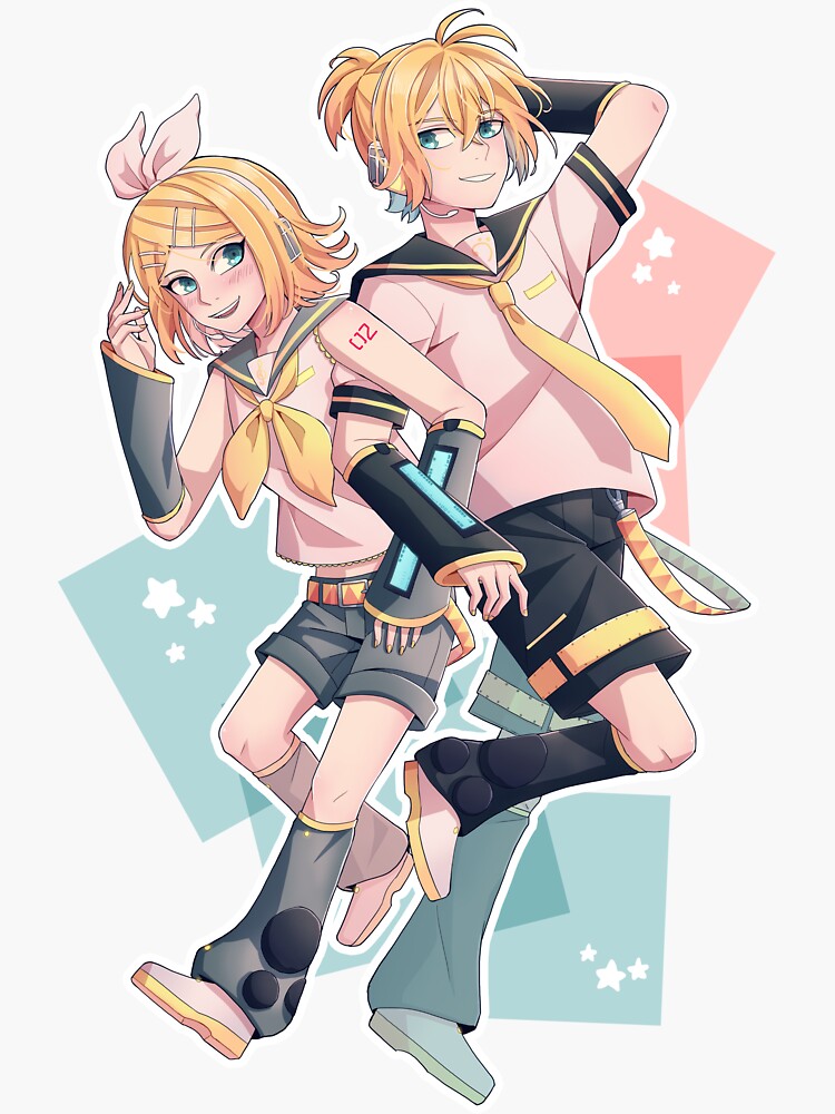 "Kagamine Rin & Len" Sticker for Sale by cheerkitty | Redbubble
