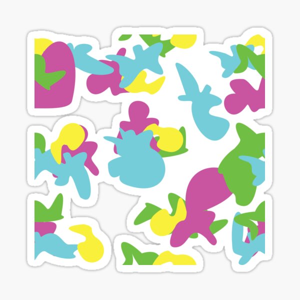 "Splat 90s Camo" Sticker by kingroy | Redbubble