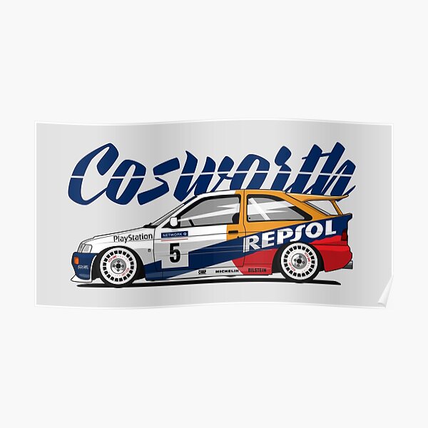 "Ford Escort RS Cosworth Rally Legend" Poster for Sale by shketdesign ...