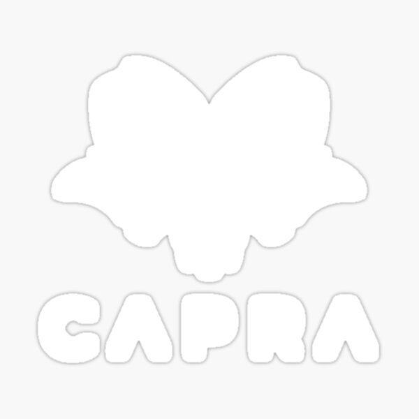"Capra - Ram Head - White" Sticker for Sale by GWPrints | Redbubble