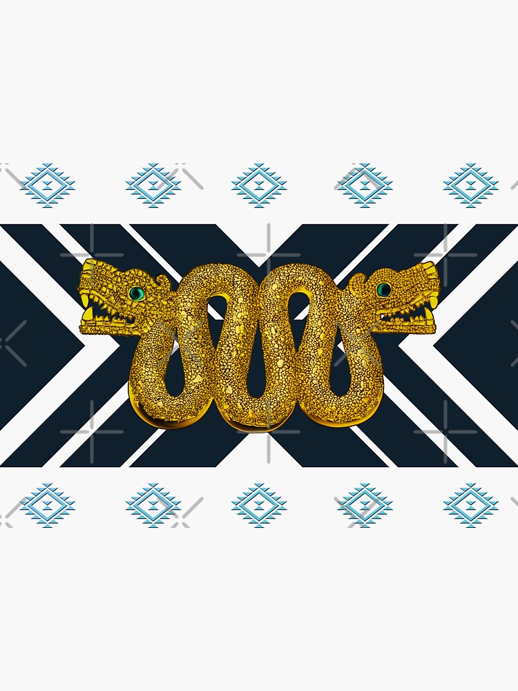 Pegatina «Serpiente bicéfala azteca dorada Maquizcóatl» de kernowerno ...