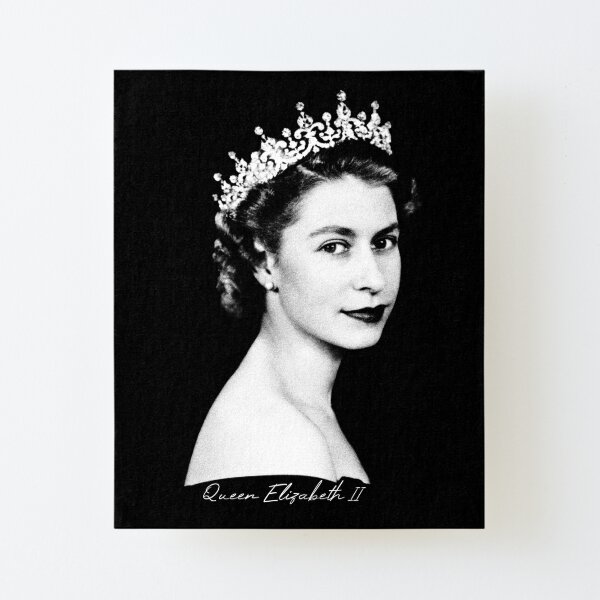 "Queen Elizabeth II - Retro" Mounted Print for Sale by RomancePool ...