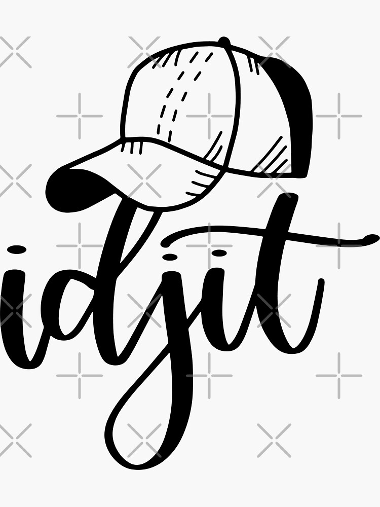 "Idjit With Bobby's Hat" Sticker for Sale by ecdato | Redbubble