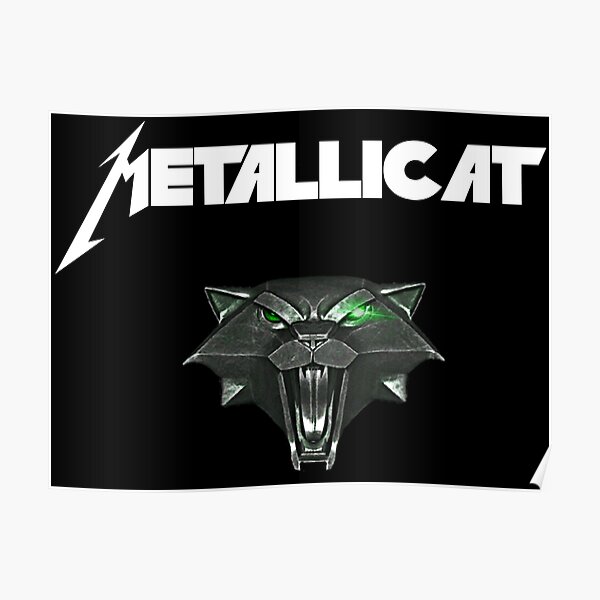 "Rock Cat Heavy Metal Metallicat" Poster for Sale by MMPhotographyUK ...