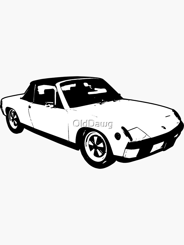 "Porsche 914 - Front" Sticker by OldDawg | Redbubble