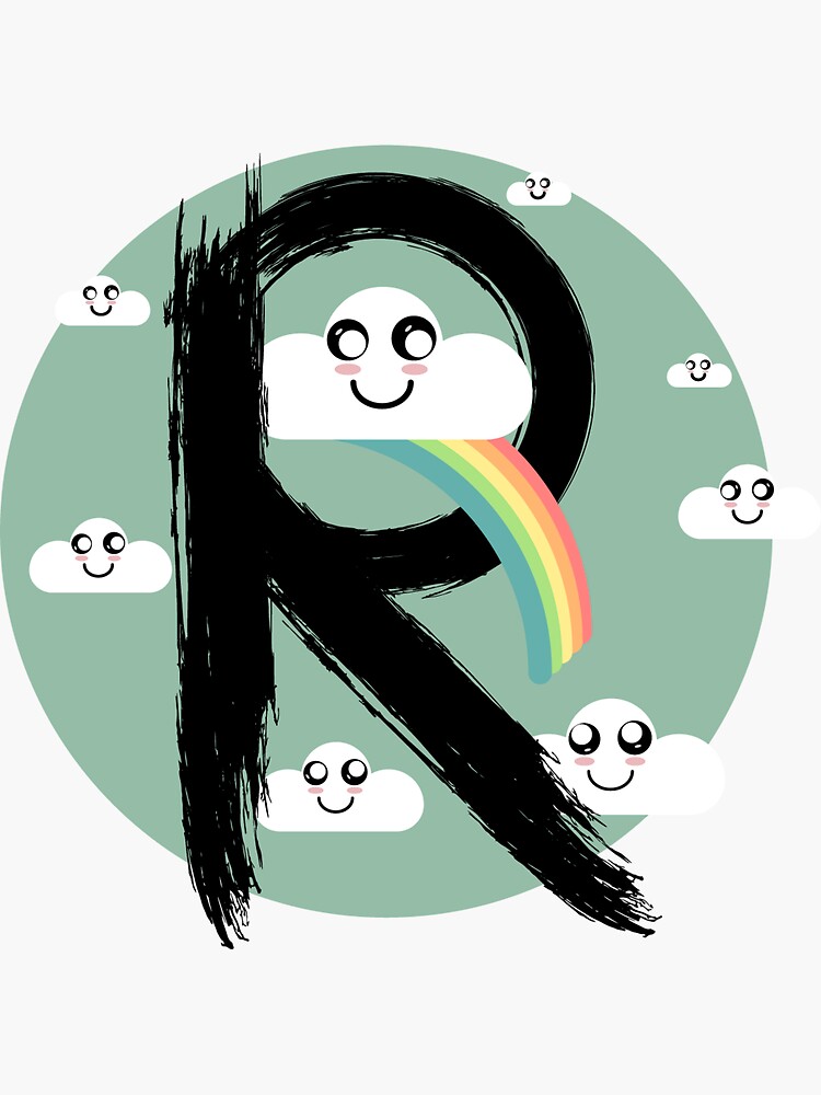 "R Monogram. Cute Letter R" Sticker for Sale by Lazui | Redbubble