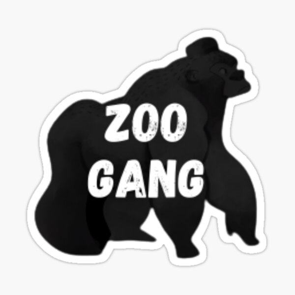 "Zoo Gang Gorilla " Sticker by dagreatprod | Redbubble