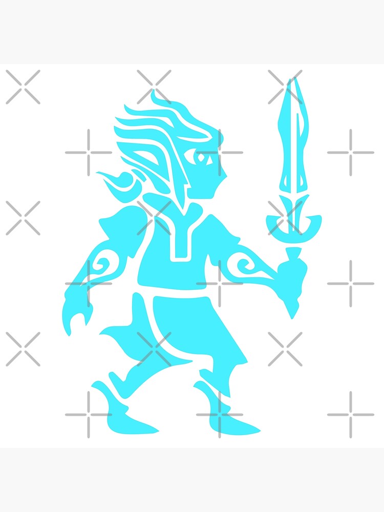 Póster «BOTW Blue Sheikah Rune Hero» de bae-ley | Redbubble