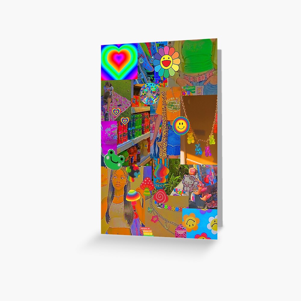 "Indie kid mood board aesthetic " Greeting Card for Sale by -softbagels ...