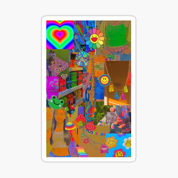 "Indie kid mood board aesthetic " Sticker for Sale by -softbagels ...