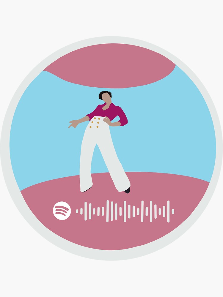 "Golden Harry Styles Spotify Code" Sticker by meggzybee98 | Redbubble