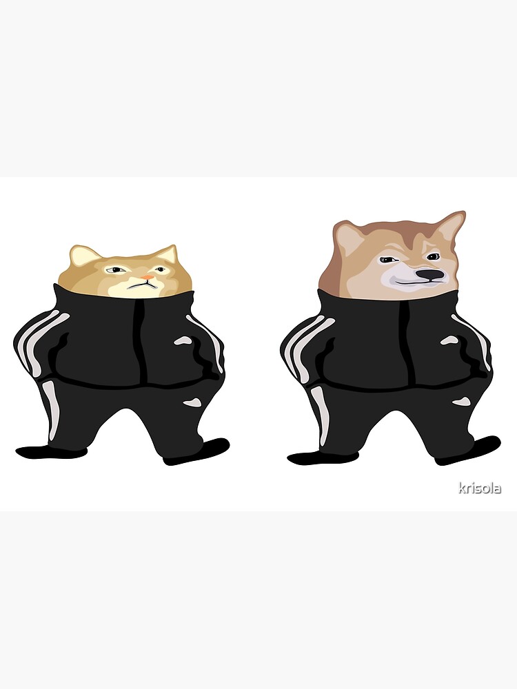 Póster «Cheems y gato amigo» de krisola | Redbubble