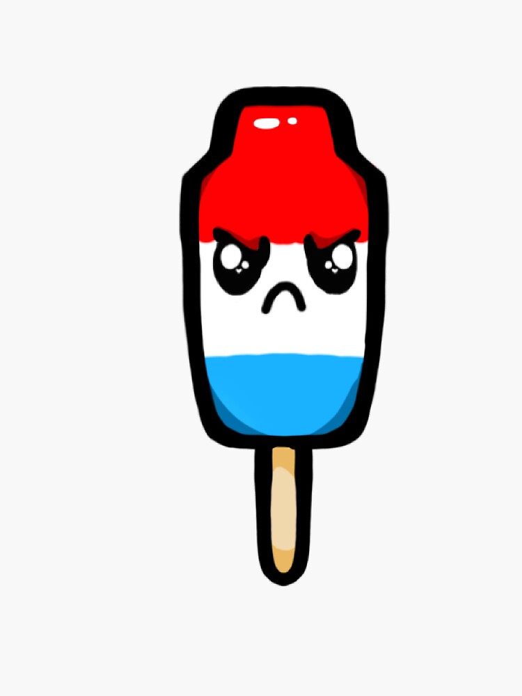 "Angry Popsicle - RC Collection" Sticker by babybdraws | Redbubble