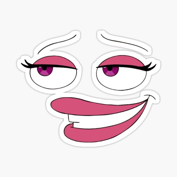 "Big Mouth Pillow Pam" Sticker for Sale by bubblytank | Redbubble