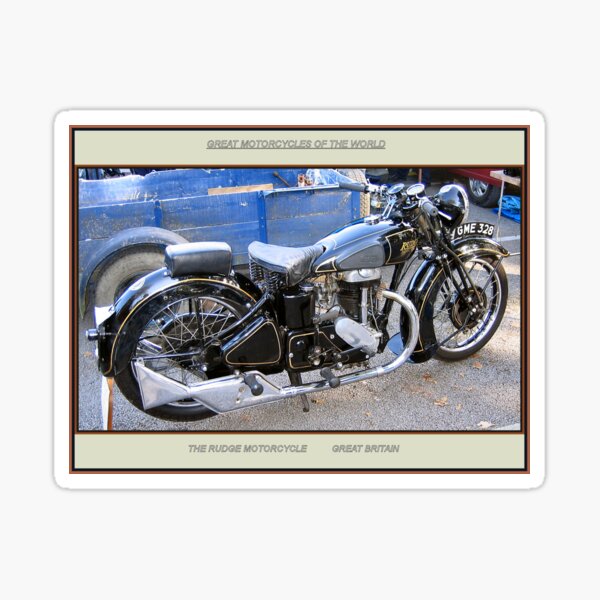 "THE RUDGE MOTORCYCLE." Sticker for Sale by ronsaunders47 | Redbubble