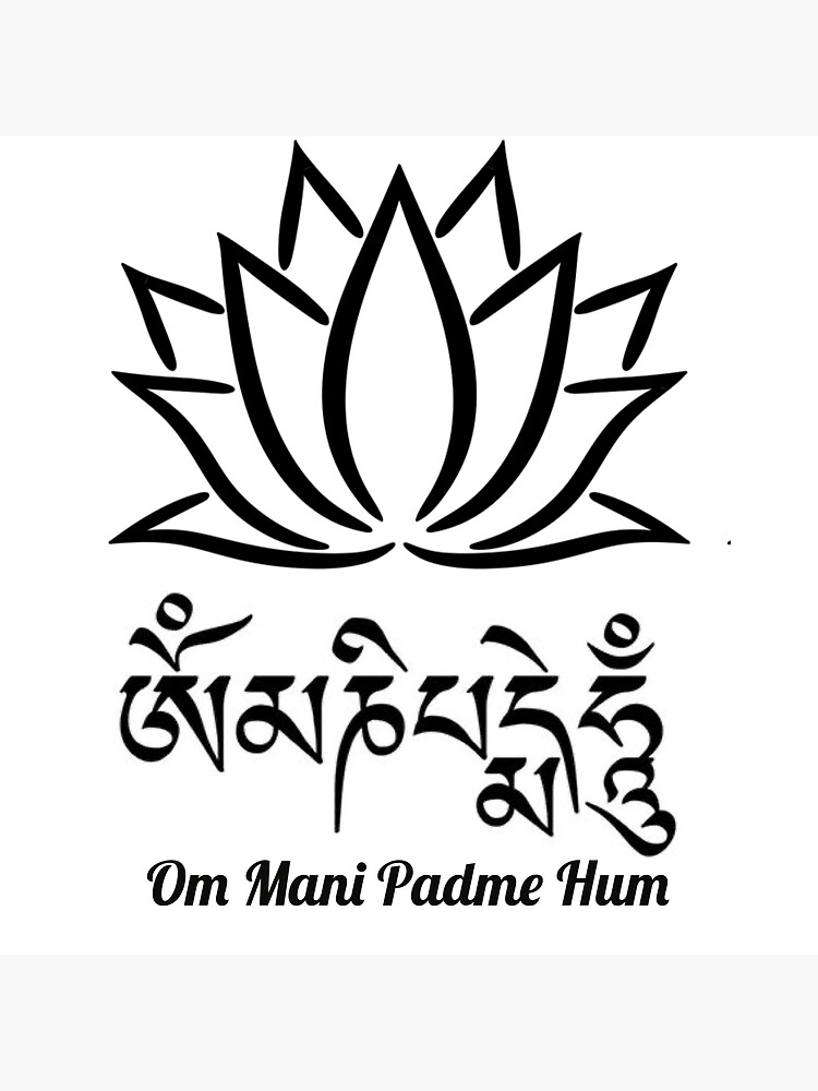 "Om Mani Padme Hum With Lotus" Poster for Sale by thelotusmood | Redbubble