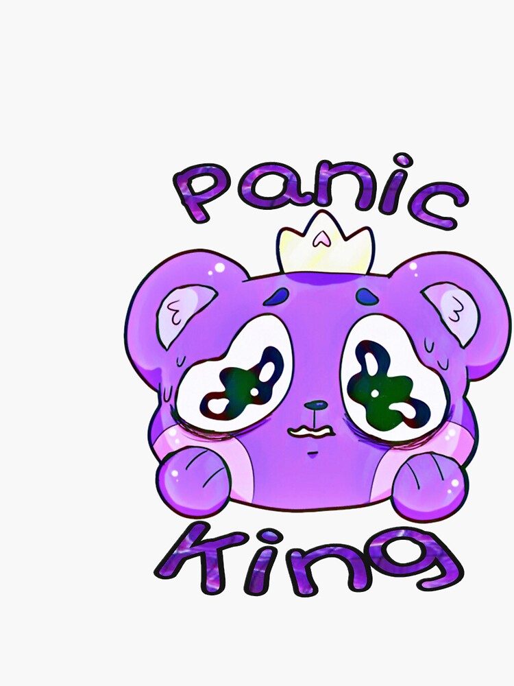 "Panic king bear " Sticker for Sale by Shae-butters | Redbubble