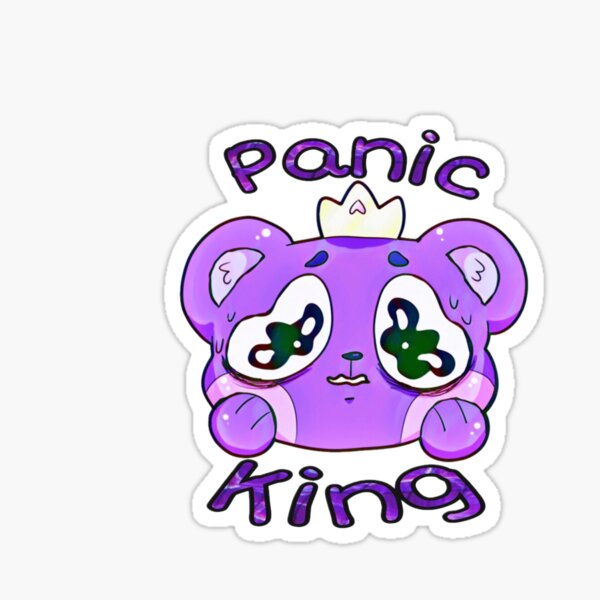 "Panic king bear " Sticker for Sale by Shae-butters | Redbubble