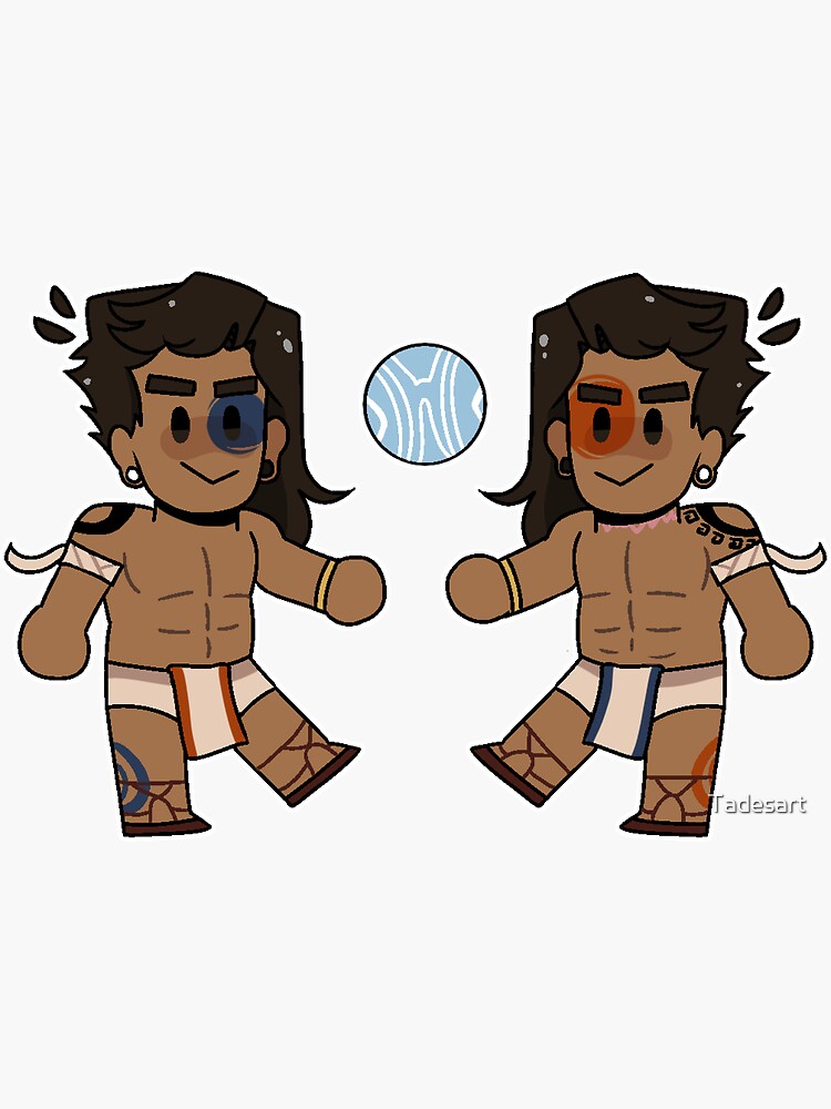 "Hunahpú and Xbalanque - sticker" Sticker for Sale by Tadesart | Redbubble