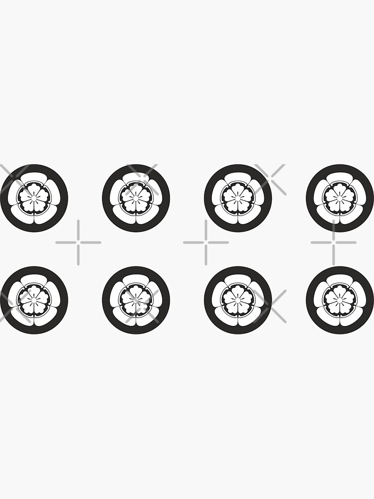 "Oda Clan Kamon/Mon White/Black" Sticker for Sale by JollyImp | Redbubble