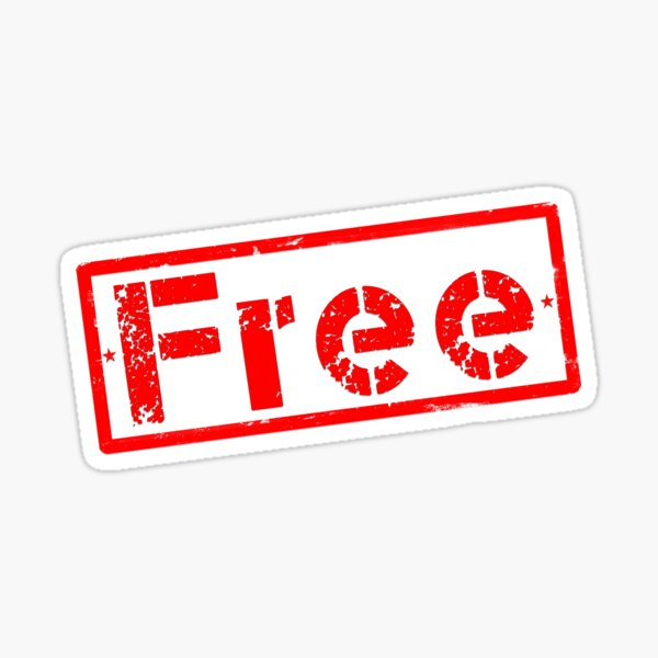"Free Red Rubber Stamp" Sticker by Jasin-G-Designs | Redbubble