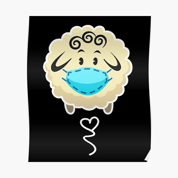 "Masked Sheep,Covid Sheep" Poster by omarDesign | Redbubble