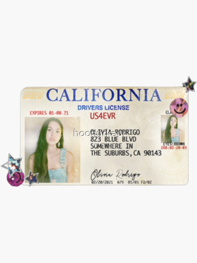 "Driver's License" Sticker by hoonurkaur | Redbubble