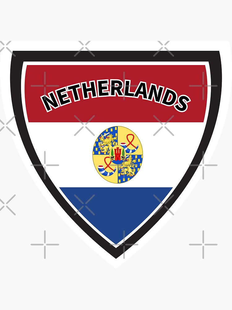 "Netherlands Flag Shield" Sticker for Sale by TrickyGraphics | Redbubble