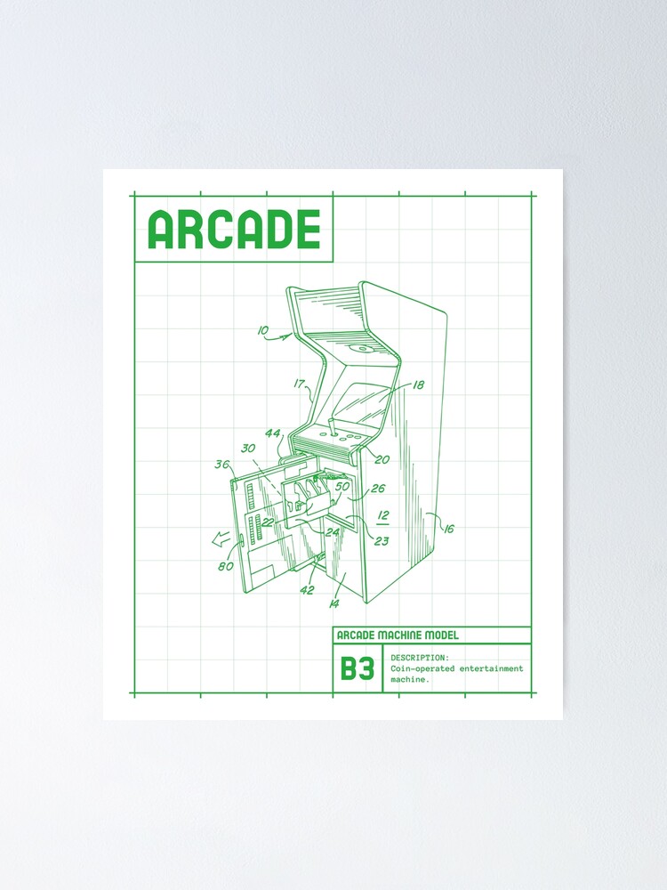 "Retro gaming - Arcade machine model" Poster by NocteOil | Redbubble
