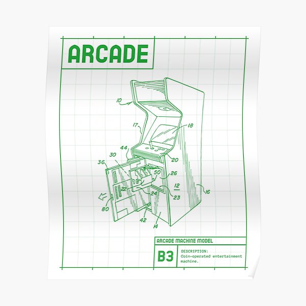 "Retro gaming - Arcade machine model" Poster by NocteOil | Redbubble