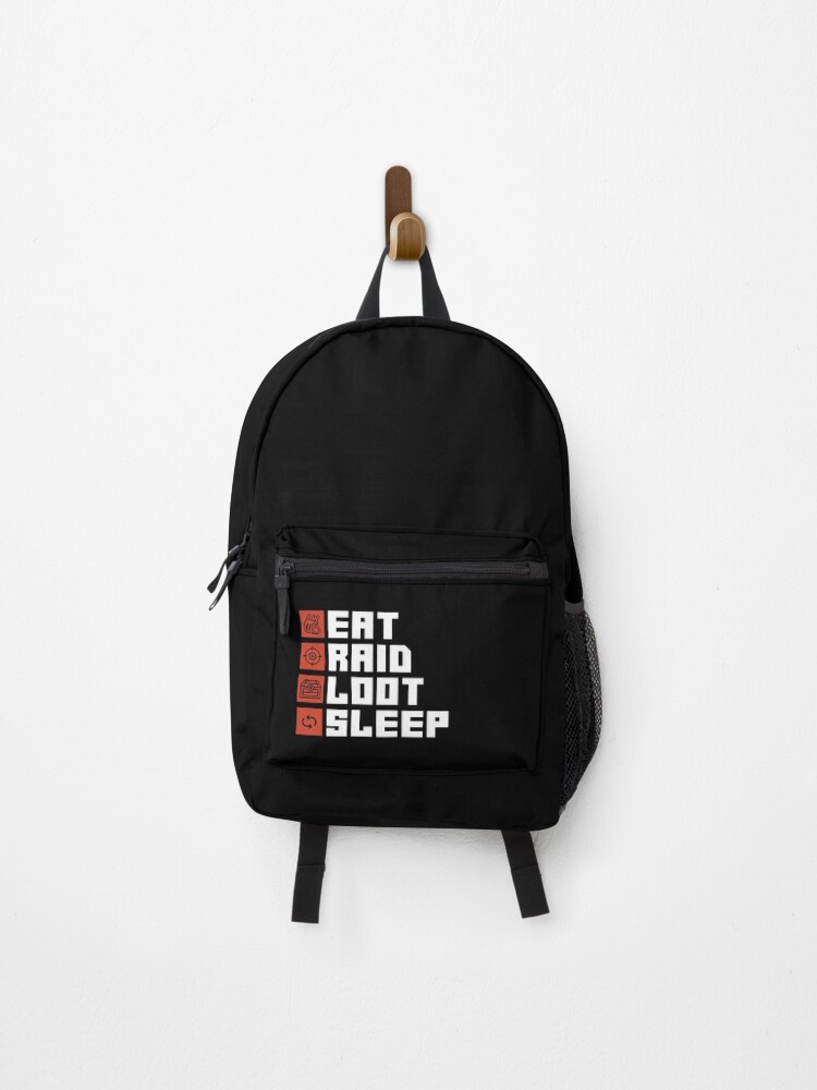 "Eat, Raid, Loot, Repeat - Video Game" Backpack for Sale by hankmccoy ...