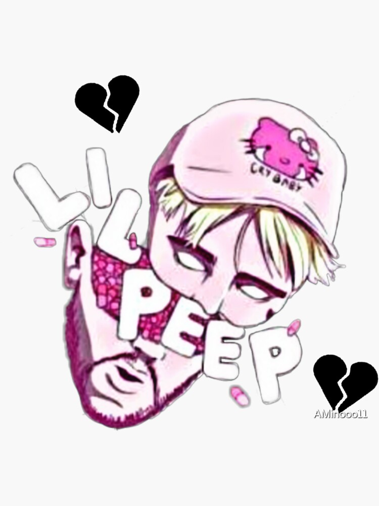 "LIL PEEP LOGO" Sticker by AMinooo11 | Redbubble