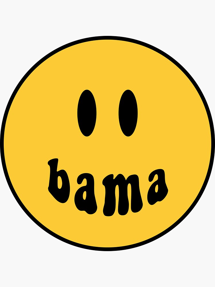 "BAMA SMILEY" Sticker for Sale by sarahsutton | Redbubble