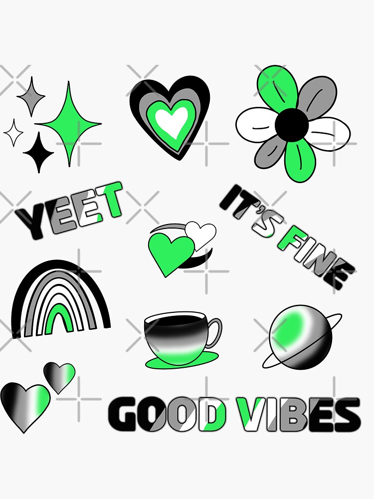 "Subtle Agender Pack" Sticker for Sale by QuinnRamsay | Redbubble