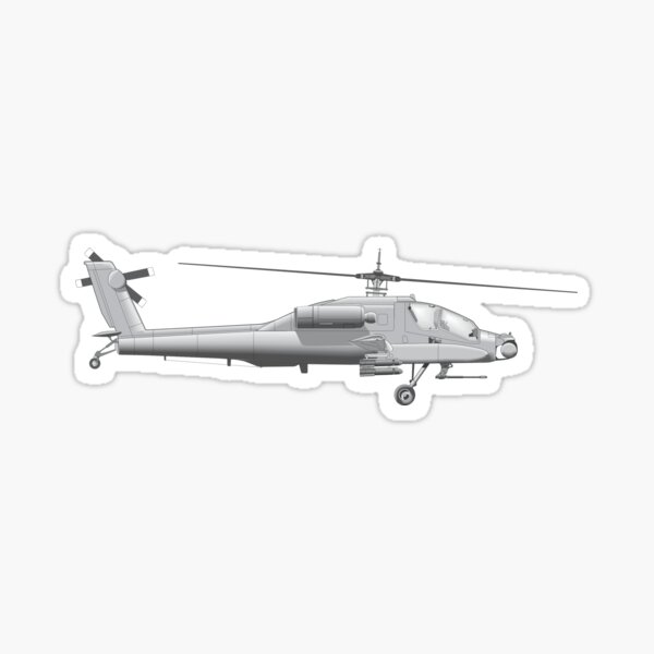 "AH-64 Apache Helicopter" Sticker for Sale by Judge-Hatchet | Redbubble
