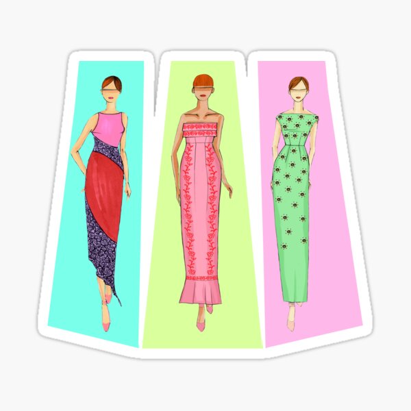"Fashion Illustration-Style Icon" Sticker by Moonlightjane | Redbubble