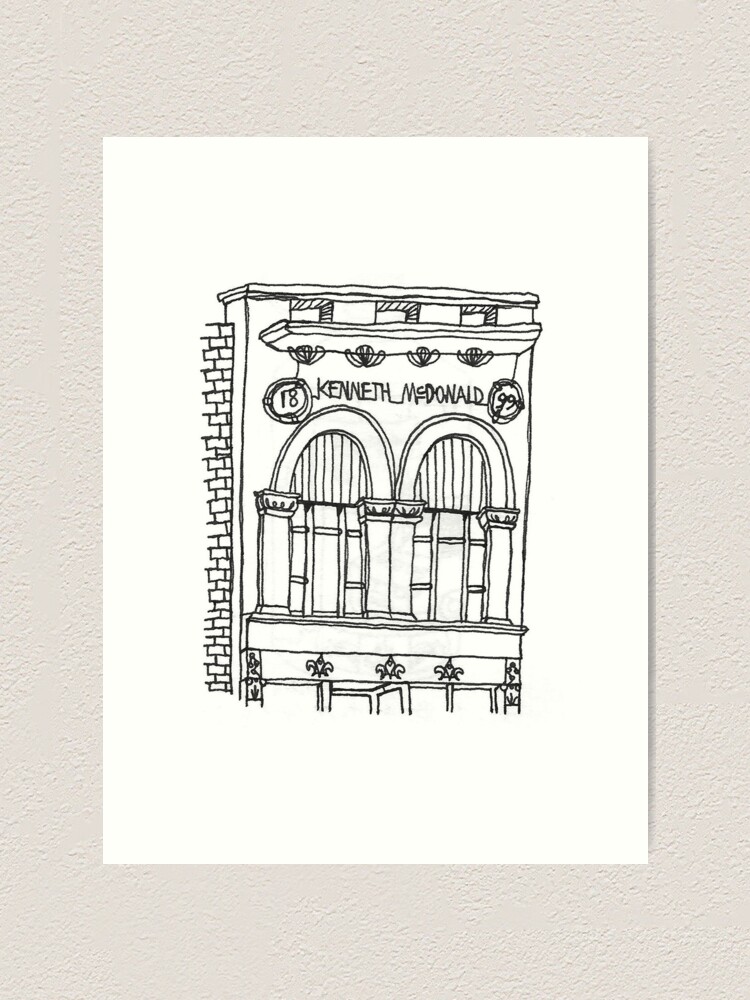 "Brick Building Downtown Boulder CO Line Drawing" Art Print for Sale by ...