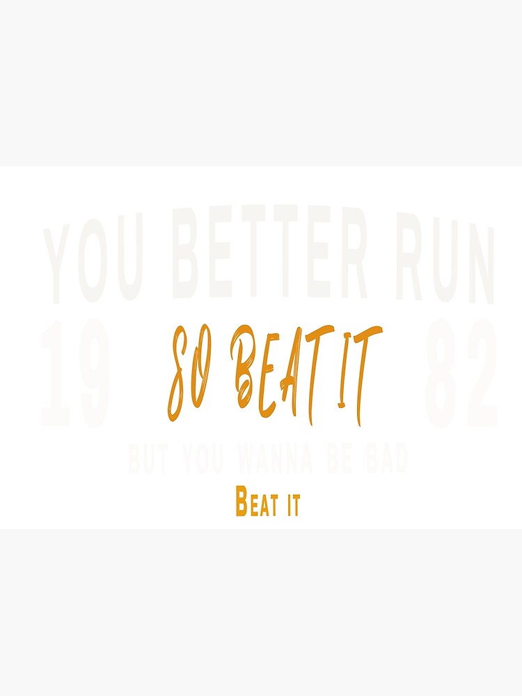 " Beat It Text Song Michael Jackson POP Music Musical Singer" Poster by ...