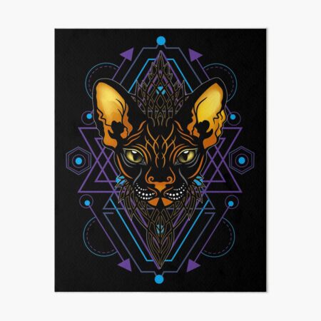 "Egyptian Memphis Cat goddess 4" Art Board Print for Sale by ...