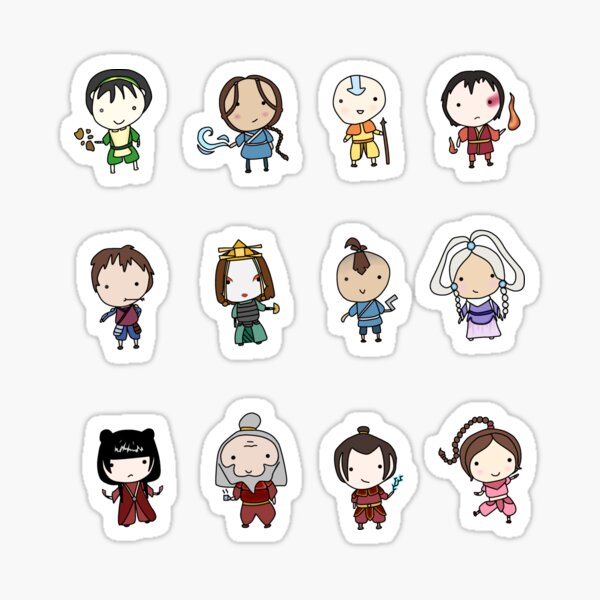 "Avatar the last airbender cute" Sticker by Arlimelight | Redbubble