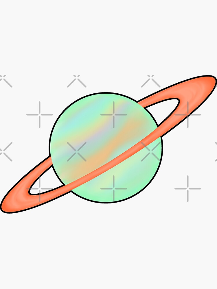 "Saturn Sticker" Sticker by ShyPeony | Redbubble