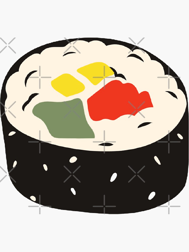 "Kimbap Sticker Design " Sticker for Sale by PositiveStudio | Redbubble