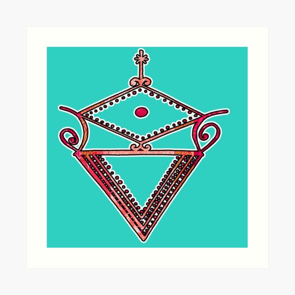 "Pink Floral La Sirene Veve Sigil" Art Print for Sale by artbyomega ...