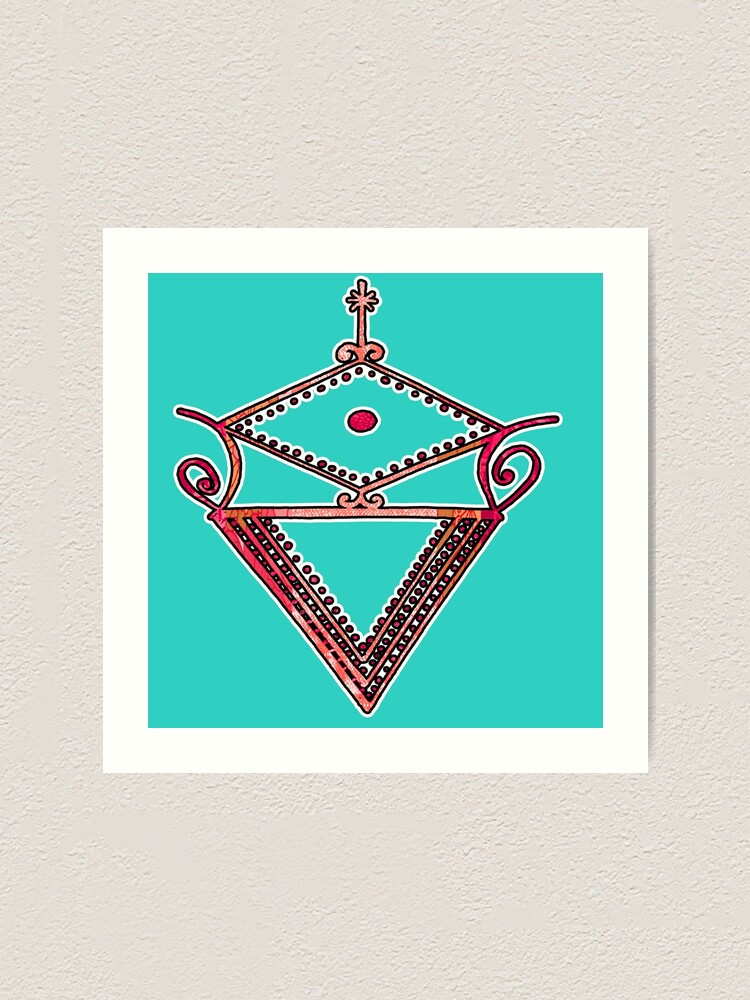 "Pink Floral La Sirene Veve Sigil" Art Print for Sale by artbyomega ...