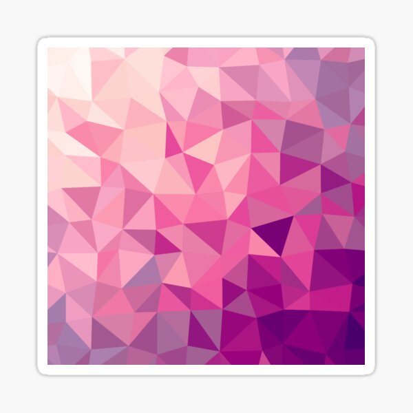 "Pink and Purple - Low Poly Pattern" Sticker for Sale by Polymetrica ...