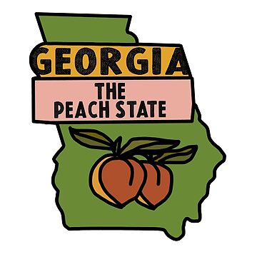 "Georgia Peach State Decal" Sticker for Sale by zsonn | Redbubble
