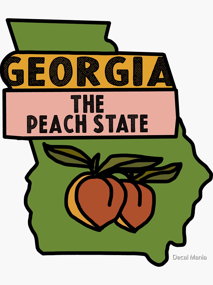 "Georgia Peach State Decal" Sticker for Sale by zsonn | Redbubble