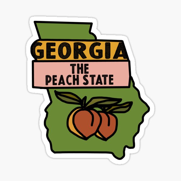 "Georgia Peach State Decal" Sticker for Sale by zsonn | Redbubble