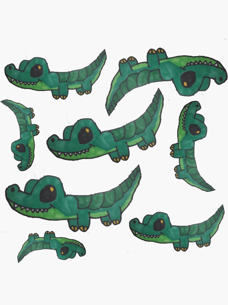 "Kawaii Alligators " Sticker for Sale by tylamilian | Redbubble
